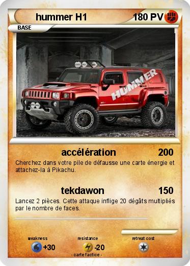 Pokémon hummer H1 1 1 - accélération - Ma carte Pokémon