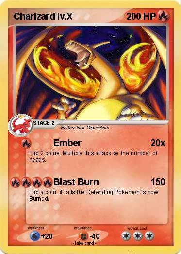 Pokémon Charizard lv X 89 89 - Ember - My Pokemon Card