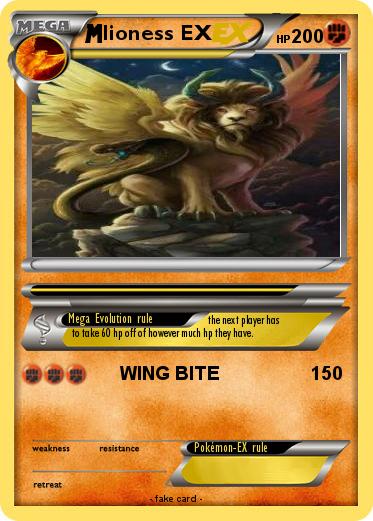 Pokémon lioness EX - WING BITE - My Pokemon Card