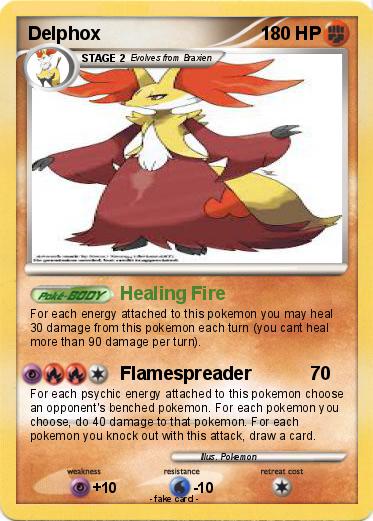 Pokémon Delphox 194 194 - Healing Fire - My Pokemon Card