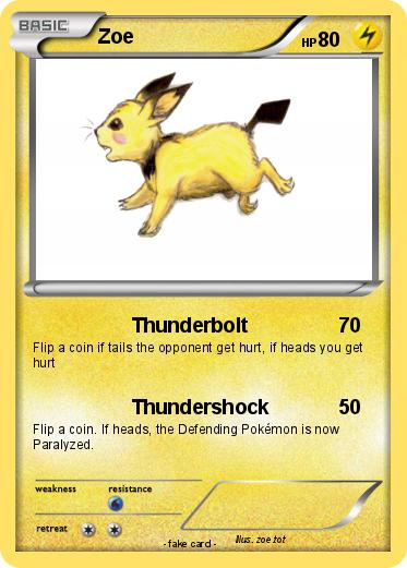 Pokémon Zoe 200 200 - Thunderbolt - My Pokemon Card