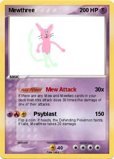 Pokémon Mewthree 1189 1189 - Mew Attack - My Pokemon Card