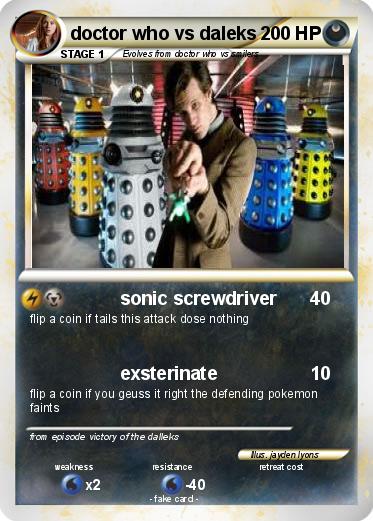 Pokémon doctor who vs daleks - sonic screwdriver - My Pokemon Card