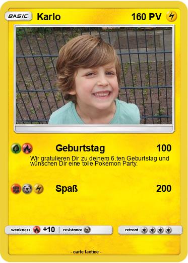 Pokémon Karlo 2 2 - Geburtstag - Ma carte Pokémon
