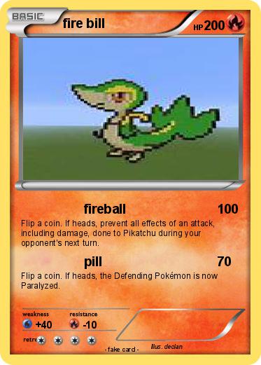 Pokémon fire bill - fireball - My Pokemon Card