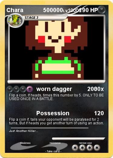 Pokémon Chara 500000 500000 - worn dagger 200 - My Pokemon Card
