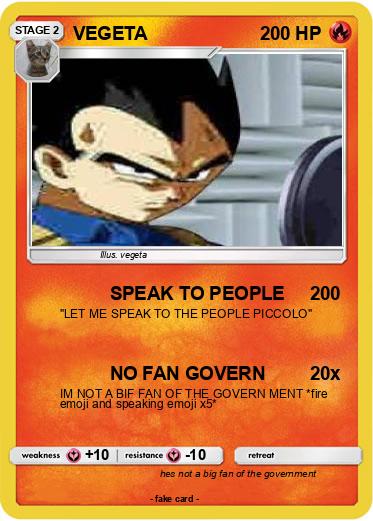 Pokémon VEGETA 2948 2948 - SPEAK TO PEOPLE - My Pokemon Card