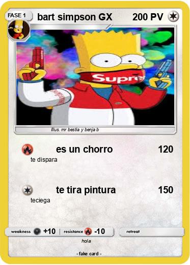 Pokémon bart simpson GX - es un chorro - Mi carta pokémon