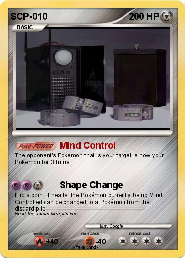 Pokémon SCP 010 010 - Mind Control - My Pokemon Card