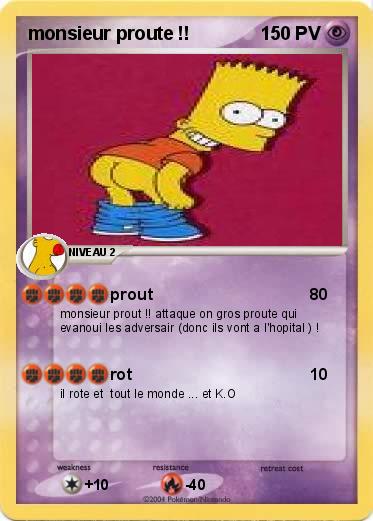 Pokémon monsieur proute - prout - Ma carte Pokémon