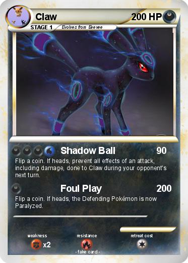 Pokémon Claw 107 107 - Shadow Ball - My Pokemon Card
