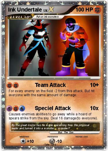 Pokémon Ink Undertale - Team Attack - My Pokemon Card