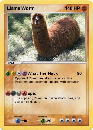 Pokémon Llama Worm - What The Heck - My Pokemon Card