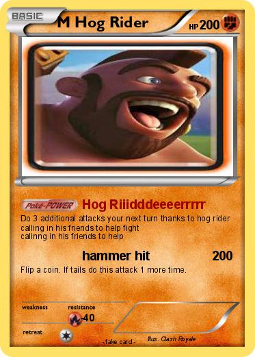 Pokémon M Hog Rider - Hog Riiidddeeeerrrrr - My Pokemon Card
