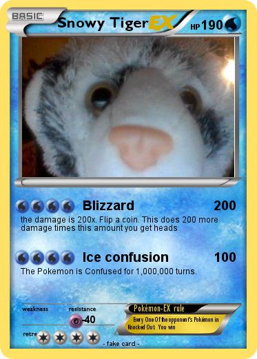 Pokémon Snowy Tiger - Blizzard - My Pokemon Card
