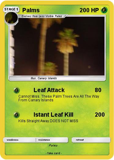 Pokémon Palms - Leaf Attack - My Pokemon Card