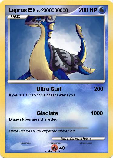 Pokémon Lapras EX 9 9 - Ultra Surf - My Pokemon Card