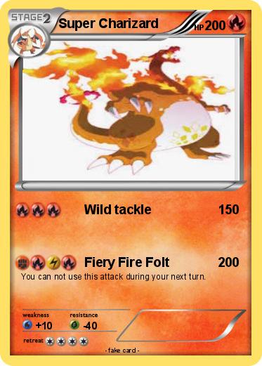 Pokémon Super Charizard 43 43 - Wild tackle - My Pokemon Card