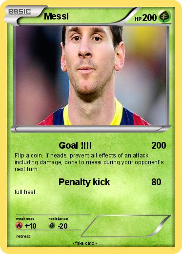 Pokémon Messi 1364 1364 - Goal !!!! - My Pokemon Card