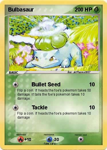 Pokémon Bulbasaur 615 615 - Bullet Seed - My Pokemon Card