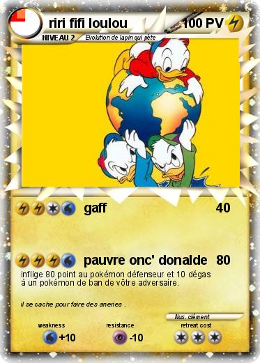 Pokémon riri fifi loulou - gaff - Ma carte Pokémon