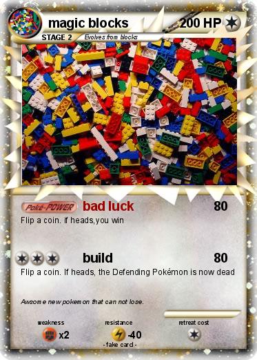 Pokémon magic blocks - bad luck - My Pokemon Card