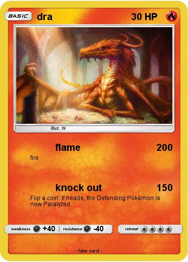Pokémon dra 23 23 - flame - My Pokemon Card
