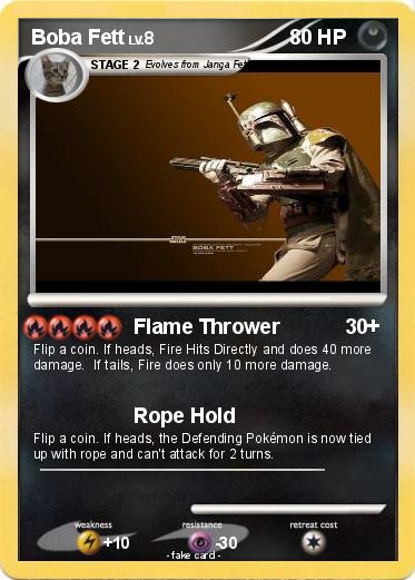 Pokémon Boba Fett 86 86 - Flame Thrower - My Pokemon Card