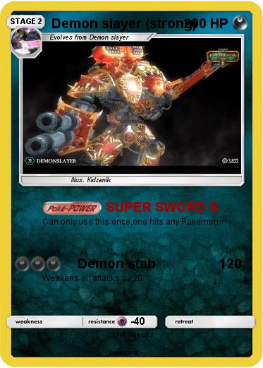 Pokémon Demon slayer strong - SUPER SWORD S - My Pokemon Card