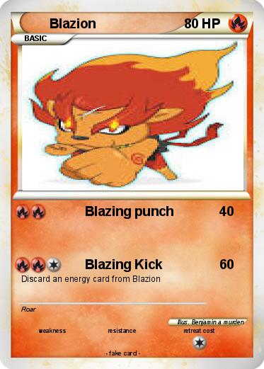 Pokémon Blazion 4 4 - Blazing punch - My Pokemon Card
