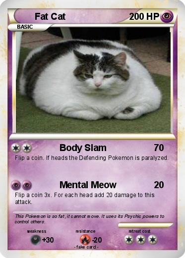 Pokémon Fat Cat 127 127 - Body Slam - My Pokemon Card