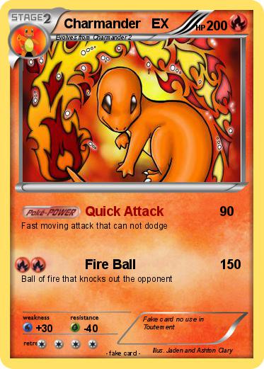 Pokémon Charmander EX 22 22 - Quick Attack - My Pokemon Card