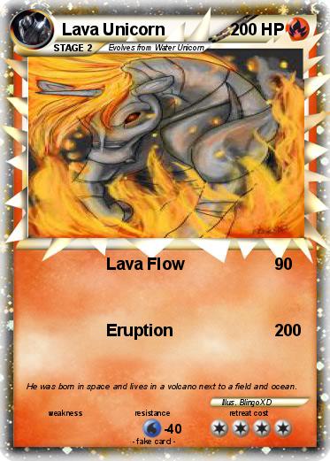 Pokémon Lava Unicorn - Lava Flow - My Pokemon Card