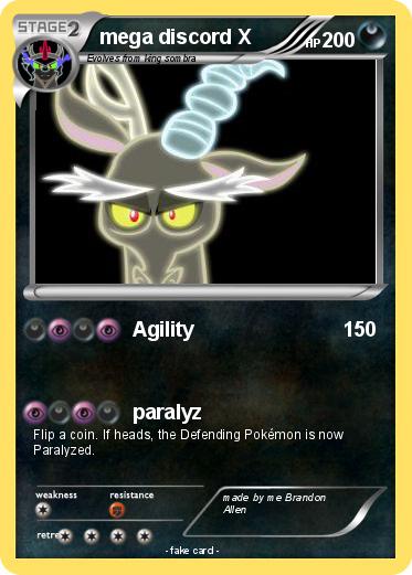 Pokémon mega discord X - Agility - My Pokemon Card