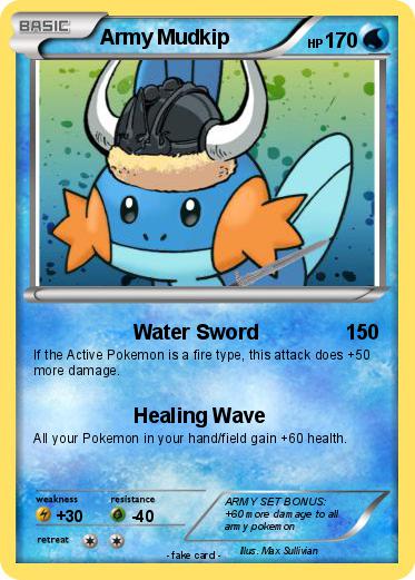 Pokémon Army Mudkip 1 1 - Water Sword - My Pokemon Card
