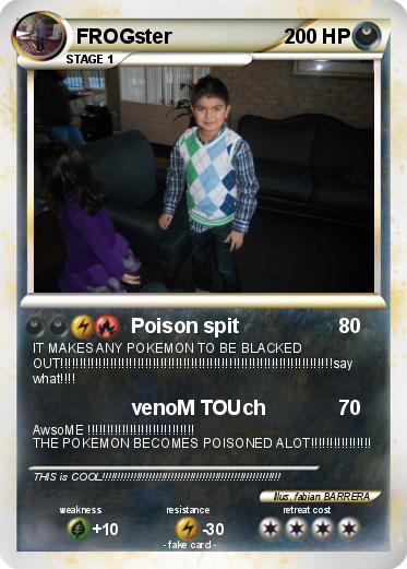 Pokémon FROGster 1 1 - Poison spit - My Pokemon Card
