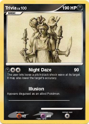 Pokémon Trivia 3 3 - Night Daze - My Pokemon Card