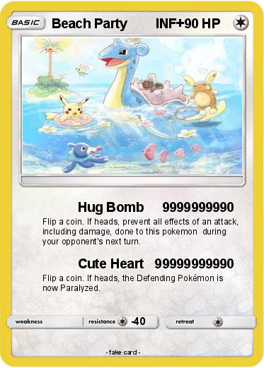 Pokémon Beach Party INF - Hug Bomb 99999999 - My Pokemon Card