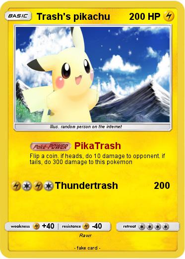 Pokémon Trash s pikachu - PikaTrash - My Pokemon Card