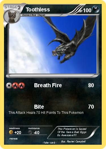 Pokémon Toothless 226 226 - Breath Fire - My Pokemon Card