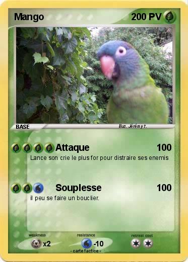 Pokémon Mango 22 22 - Attaque - Ma carte Pokémon