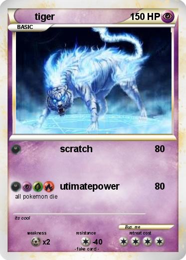 Pokémon tiger 135 135 - scratch - My Pokemon Card