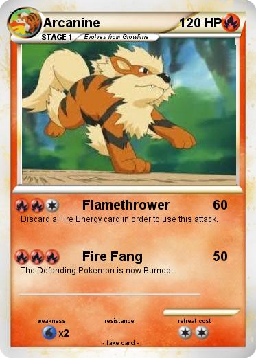 Pokémon Arcanine 685 685 - Flamethrower - My Pokemon Card