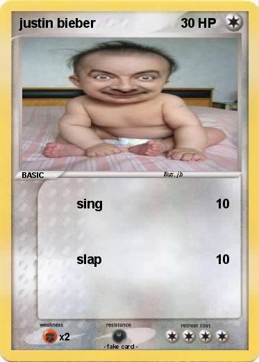 Pokémon justin bieber 1456 1456 - sing - My Pokemon Card
