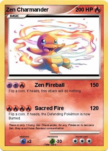 Pokémon Zen Charmander - Zen Fireball - My Pokemon Card