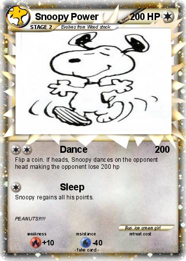 Pokémon Snoopy Power - Dance - My Pokemon Card
