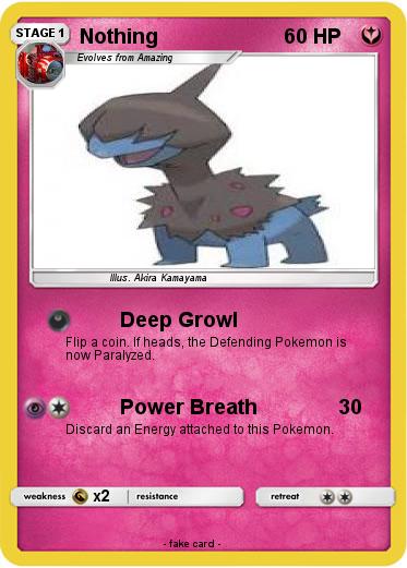 Pokémon Nothing 547 547 - Deep Growl - My Pokemon Card