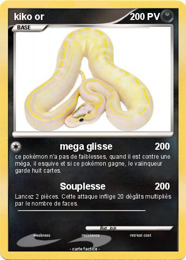 Pokémon kiko or - mega glisse - Ma carte Pokémon