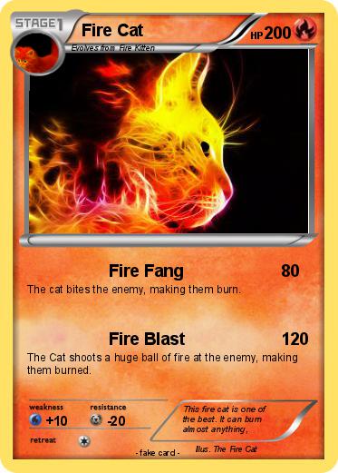 Pokémon Fire Cat 107 107 - Fire Fang - My Pokemon Card