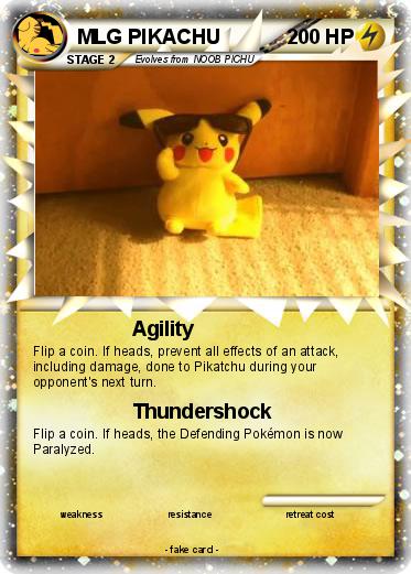 Pokémon MLG PIKACHU 33 33 - Agility - My Pokemon Card